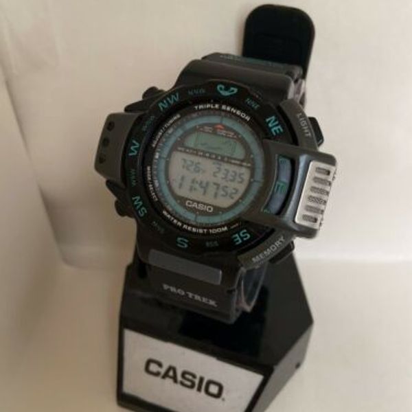 Vintage Retro Casio ATC-100 1170 Triple Sensor Compass Alti-Baro Thermo ...