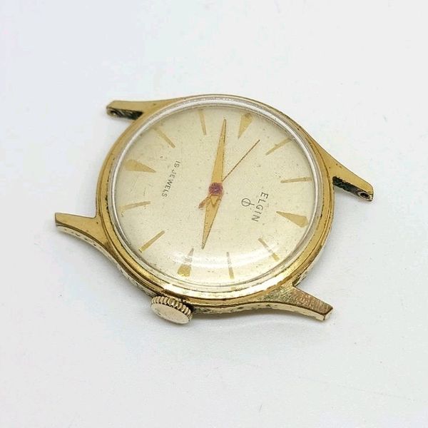 Vintage Elgin 752 19J Mechanical Wrist Watch For Parts Or Repair ...