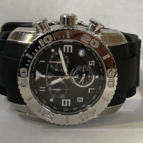 SWISS LEGEND COMMANDER CHRONOGRAPH MENS WATCH! 316L S/S! W/R 20ATM ...