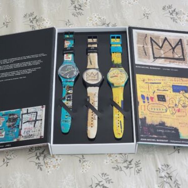 Swatch X JEAN-MICHEL BASQUIAT TRIPTYCH Set of 3 Limited Edition Watch ...