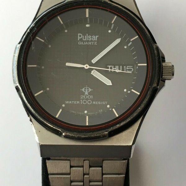 Vintage Seiko Pulsar V103-6009 A4 Solar 2001 3 Jewels Movement Japan ...