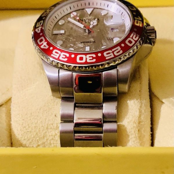 INVICTA RESERVE AUTOMATIC WATCH MODEL 34199 SILVER METEORITE DIAL ...