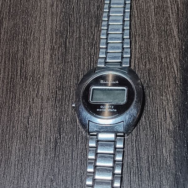 Vintage Bulova N7 Digital Quartz Watch-Stainless Steel | WatchCharts ...