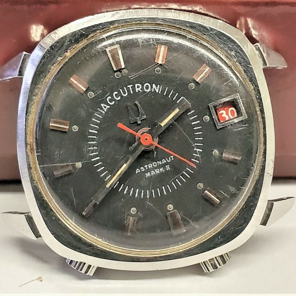 Running 1967 Bulova Accutron Astronaut 2185 Date Stainless Steel Wrist ...
