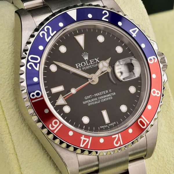 Fs: BNIB ROLEX GMT MASTER II PEPSI "Z" 16710B ERROR STICK DIAL COMPLETE ...