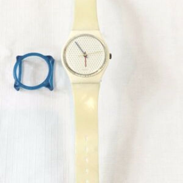 Swatch Originals 1986 Ping Pong White Vintage Watch GW105 w/ Blue Watch ...