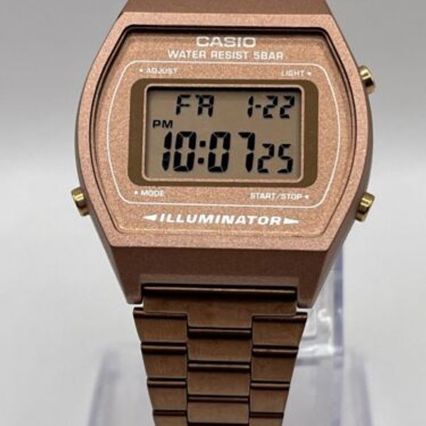 Casio 3294 B640W Copper Rose Gold Digital Unisex Watch Working New ...