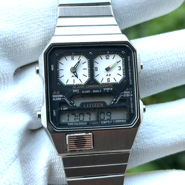 VINTAGE CITIZEN 8984 Ana-Digi Alarm Chronograph Men's Watch ...