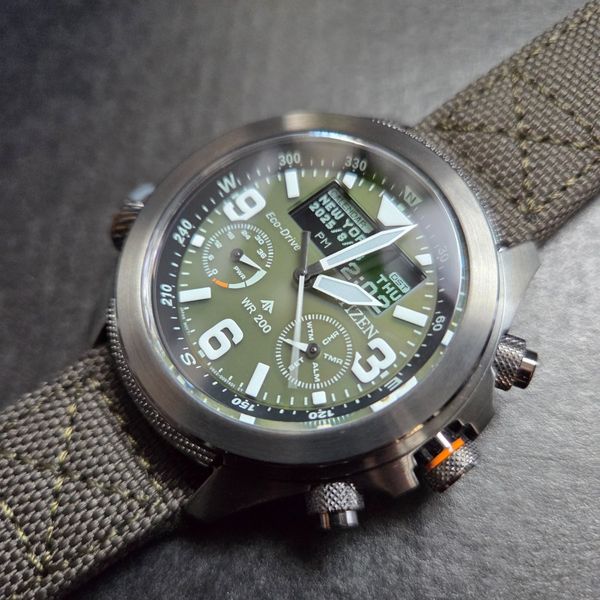 Citizen Promaster World Time Sapphire Green Dial Men's Watch ...