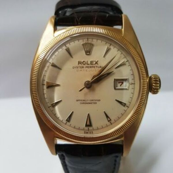 Rolex Datejust 18k Gold 6155 Ovettone Red Date Not Roulette From ...