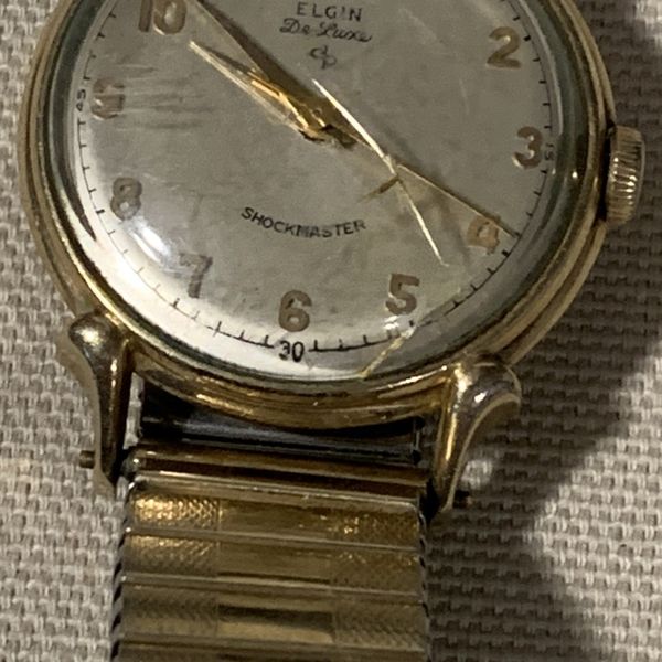Vintage Elgin De Luxe Shockmaster 10K Gold Filled Watch | WatchCharts ...