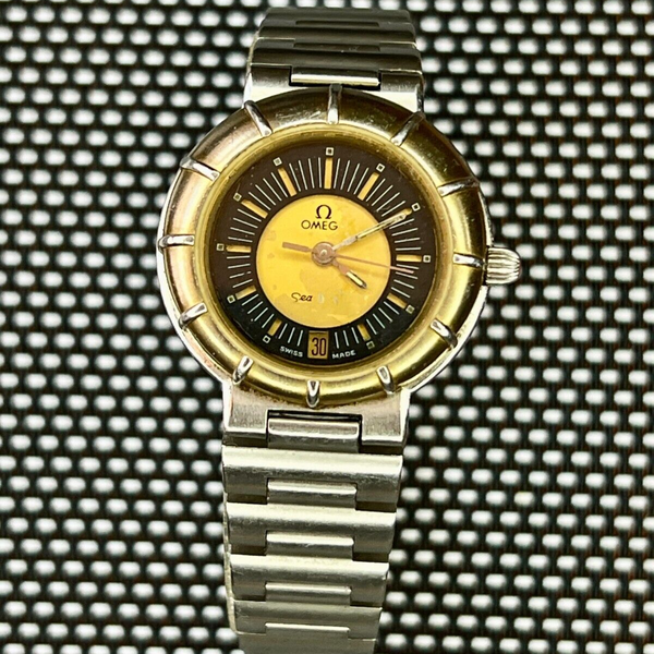 OMEGA Dynamic Seamaster 1426 Quartz Women's Watch Vintage Yellow Dial ...