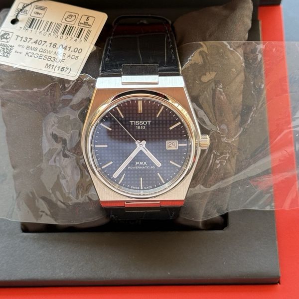 Tissot PRX Powermatic 80 Automatic Watch 40mm Blue Dial T137407A ...