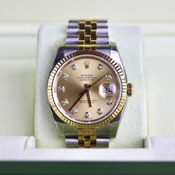 FS: ROLEX 116233 Datejust 36mm Factory Diamond Dial Barcode Sticker ...
