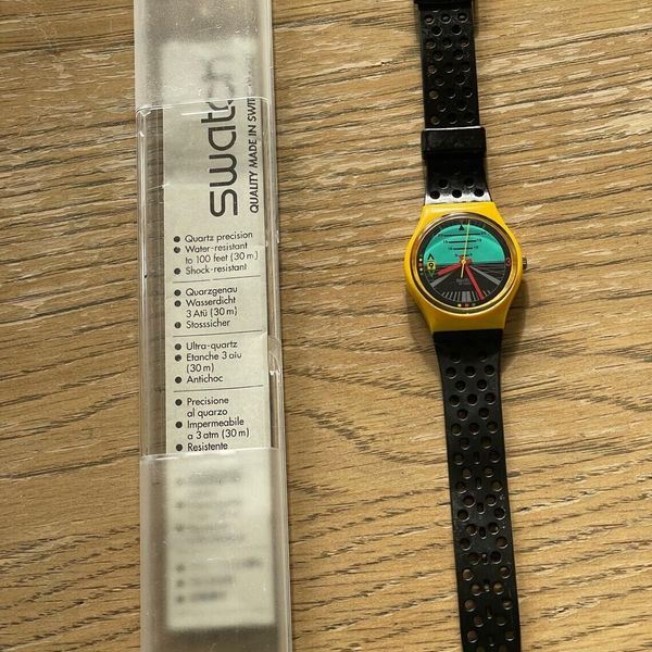 SWATCH WATCH GJ101 "FOLLOW ME" 1987 ORIGINAL. EXTREMELY RARE AND ...