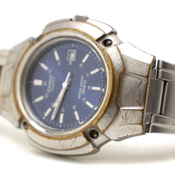 CASIO MTP-3036 Blue Dial Quartz Stainless Steel Men's Watch NEED ...