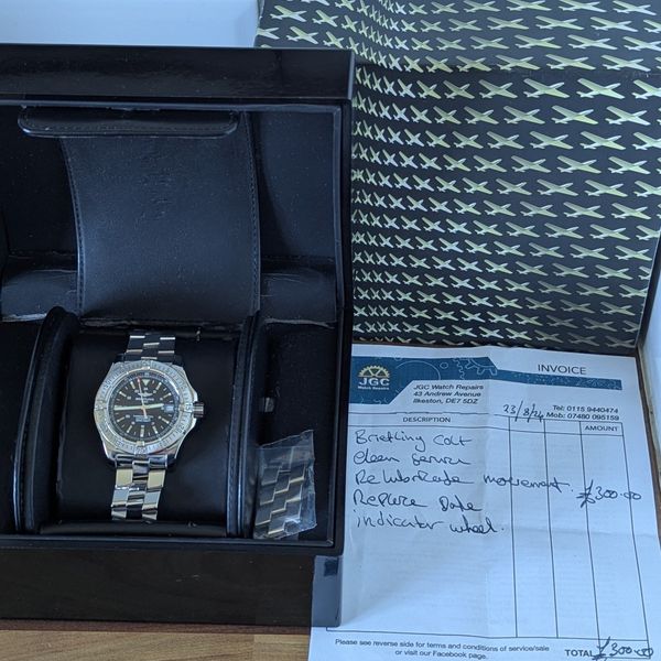Breitling Colt Chronometer 41mm, A17380, Exc.Cond,Oil Service, Boxes ...
