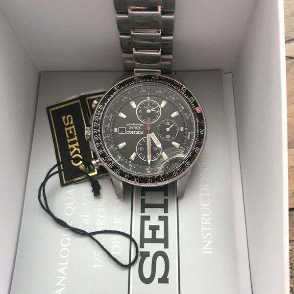 SEIKO Prospex Solar Chronograph Black Dial Men's Watch SSC007 | WatchCharts