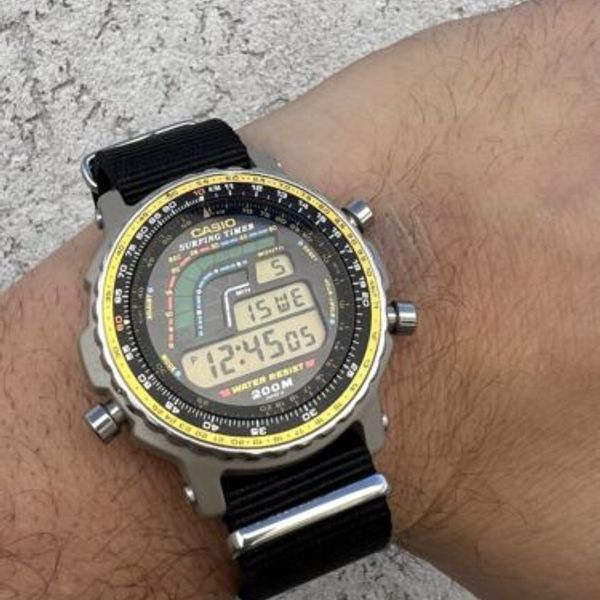 Vintage Casio Watch Surfing Timer 200m Dw 4100 Module 933 Circa 1980â s ...