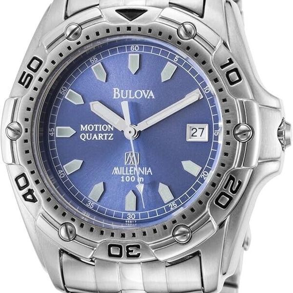 Bulova Milllennia Motion Men's Quartz Blue Dial Steel 38mm 10ATM Watch ...