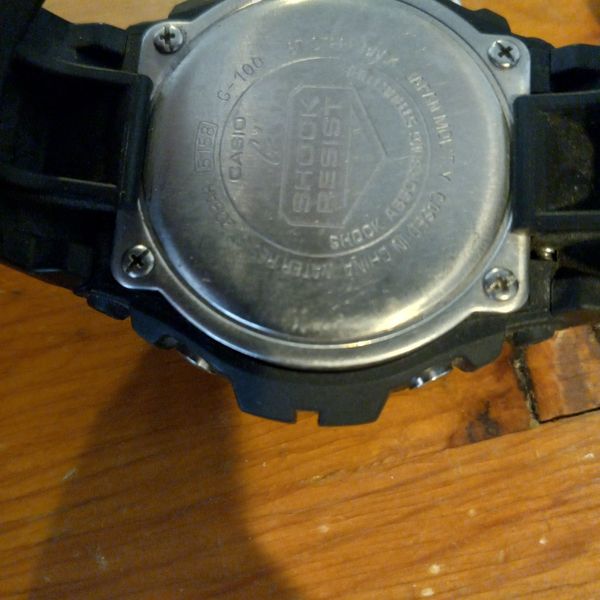 Casio G100-1BV, G-Shock Analog/Digital Watch, Black Resin Band, Alarm ...