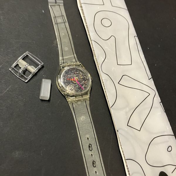 RARE 1993 Swatch Club Collectors Watch Scribble Swiss, with original ...