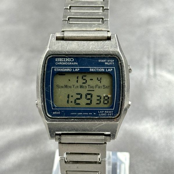 Rare Seiko 1979 Digital Chronograph A229-5030 Mens Watch,Works w/Issue ...