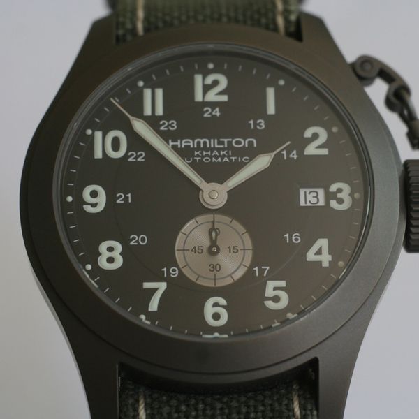 SOLD: Hamilton Khaki Navy Frogman Automatic H77445533 - Titanium, ETA ...