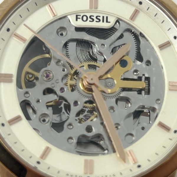 Fossil Menâ s Automatic Skeleton Watch Rose Gold Case | 20 Jewels | No ...