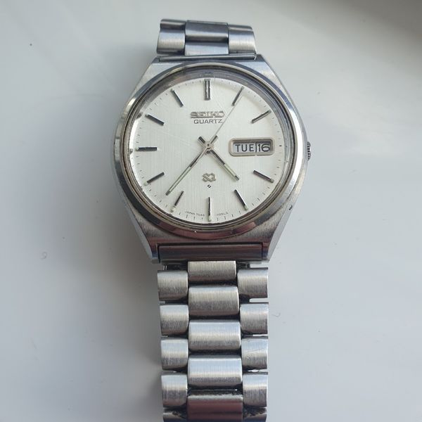 Seiko SQ Quartz Watch Day Date Stainless Steel | WatchCharts Marketplace