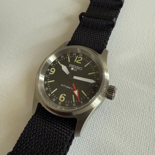 Seiko GMT 24 Hour Automatic Pilots watch 36mm | WatchCharts Marketplace