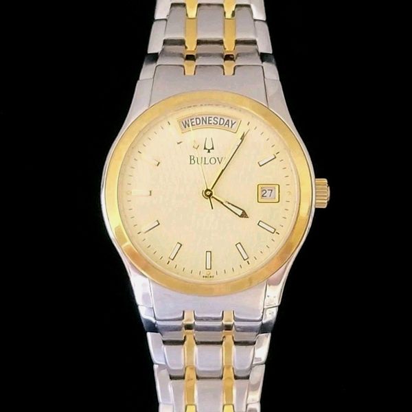 Bulova Mens Watch Vintage 98C60 Handsome Classic 36mm Fits To 7.75 ...