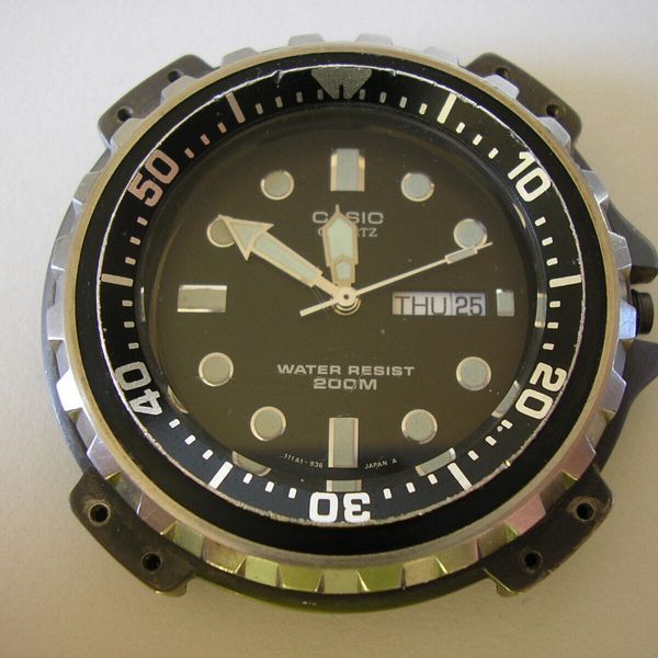 CASIO VINTAGE DIVERS ANALOG WATCH MD-703-1AV, MODULE 394, RARE OLD ...