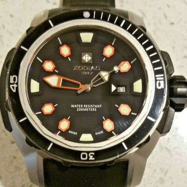 Zodiac ZO8606 Men's Diver Automatic Quartz Watch | WatchCharts Marketplace