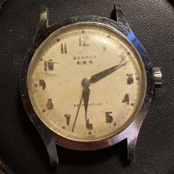 Vintage Benrus 3 Star Selfwinding 33mm Automatic Watch Cool Numbers ...