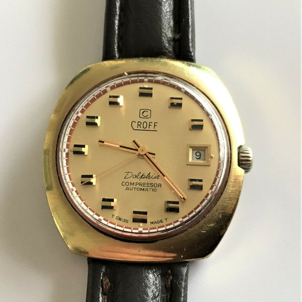 Vintage Swiss ‘Croff – Dolphin’ ‘Compressor’ Automatic Gents Watch ...