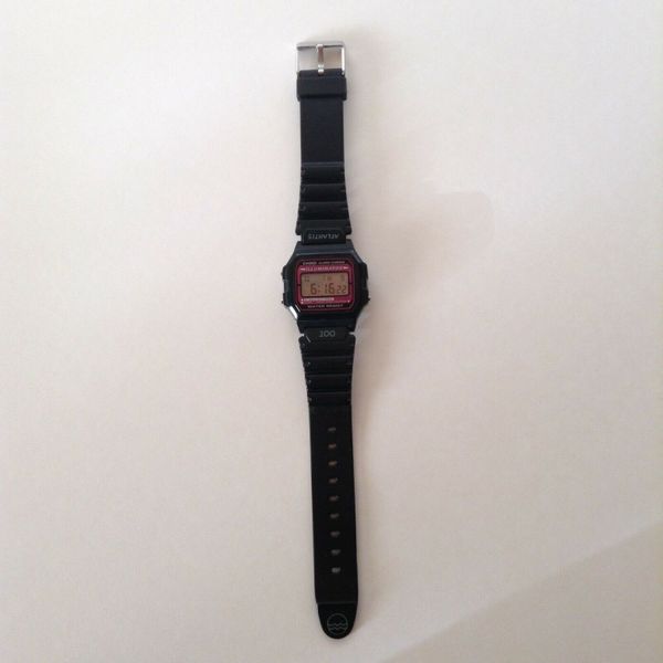 Rare Vintage Casio f-106 Illuminator USA Flag Background Watch ...