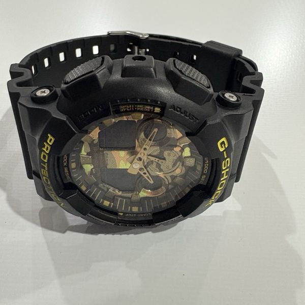 Casio G-Shock GA-100CF Black/Gold Camo Men's Digital Watch Excellent ...