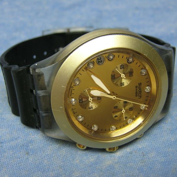 Men's 2005 SWATCH Water Resistant Chronograph Watch w/ New Battery ...
