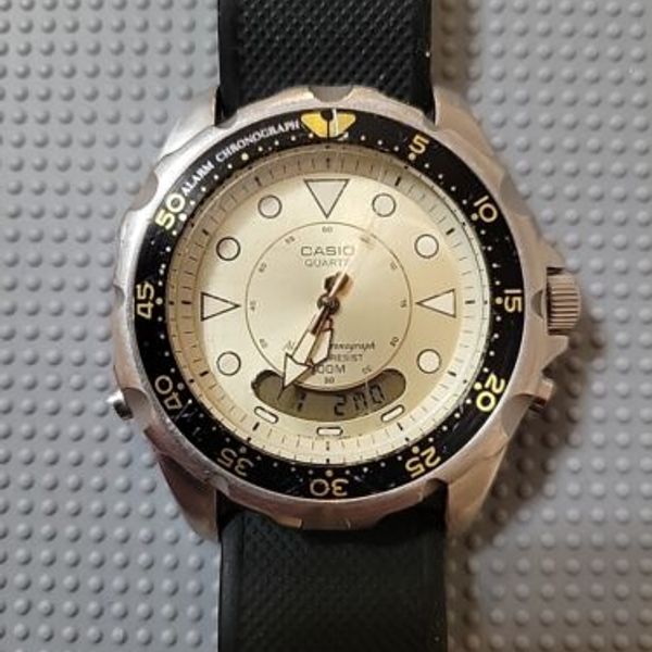 Men's Casio Japan AD-520 (388) Ana-Dig Watch! New Battery! Barton Band ...