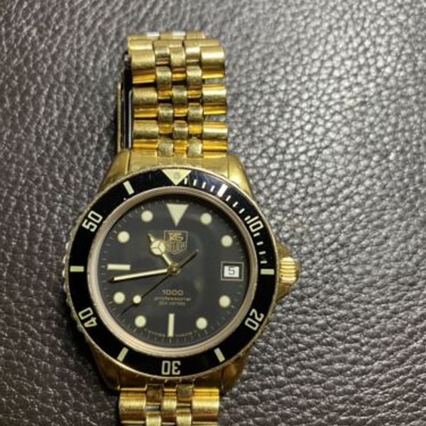 Vintage Tag Heuer 1000 Gold Dive Watch 984.013 With Box | WatchCharts