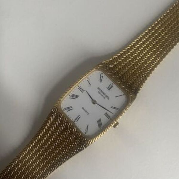 Raymond Weil Geneve Tank Mens Gold Plated Wristwatch Gents Swiss Made ...