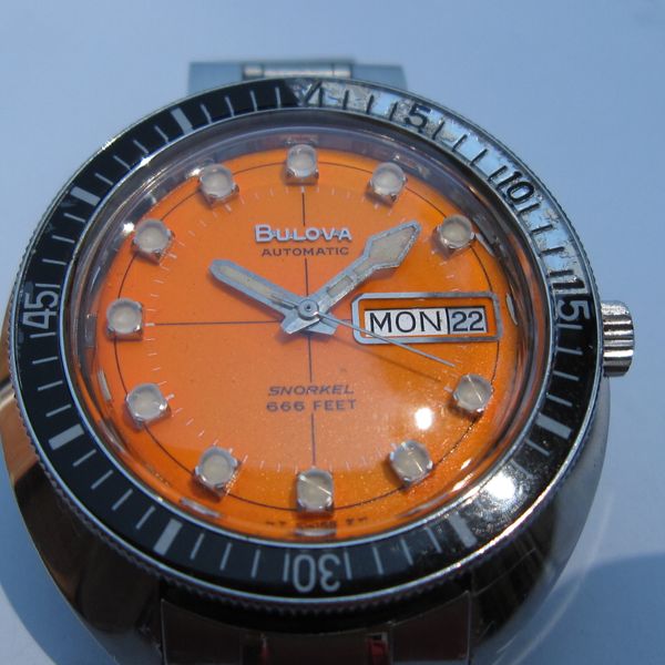 FS: Bulova Snorkel "V" orange dial SOLD!!! | WatchCharts