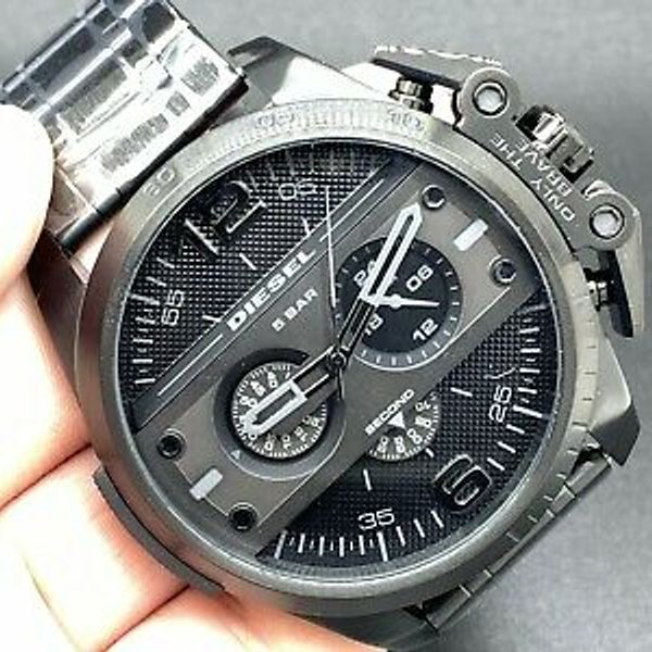 DIESEL DZ-4362 CHRONOGRAPH 24 HOURS DUAL TIME W.R 5 ATM QUARTZ MEN ...