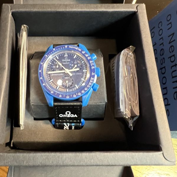 Omega X Swatch Moonswatch Mission To Neptune Watch -Authentic- With ...