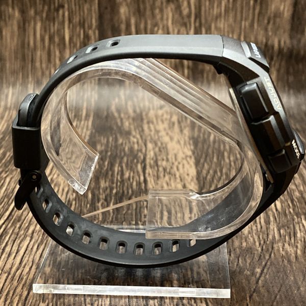 Casio Men's Watch Dual Time Modded Screen Black Resin Strap Alarm WS ...