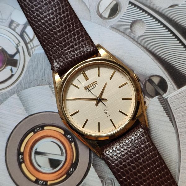 [WTS] Seiko Quartz 7121-8000 Linen Dial With Bulova Lizard Strap only ...