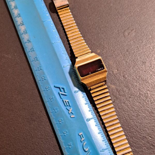 Vintage Ladies TIMEX F Cell LED Watch As Shown! | WatchCharts Marketplace