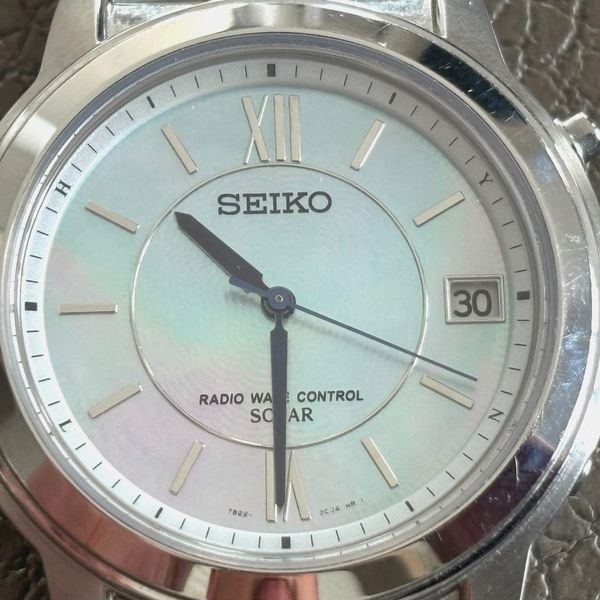Seiko Radio Wave Controlled Solar watch 39mm WR 100M 7B22 0CJ4 Mother ...