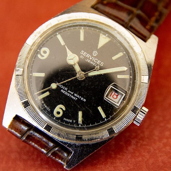 Vintage SERVICES "Explorer" style with Date [EU Seller] | WatchCharts ...